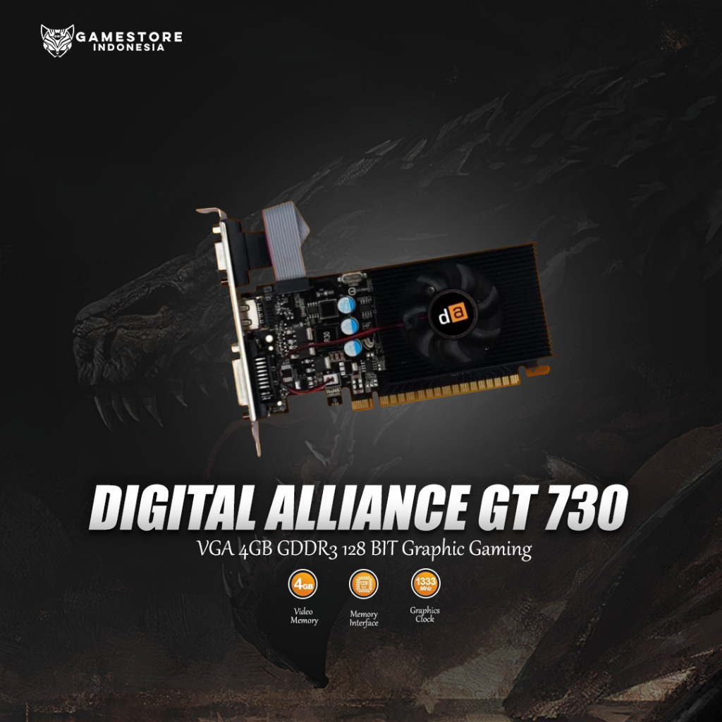 Jual VGA CARD DIGITAL ALLIANCE GT 730 4GB GDDR3 128 BIT NVIDIA GEFORCE GRAPHIC GAMING | Shopee ...