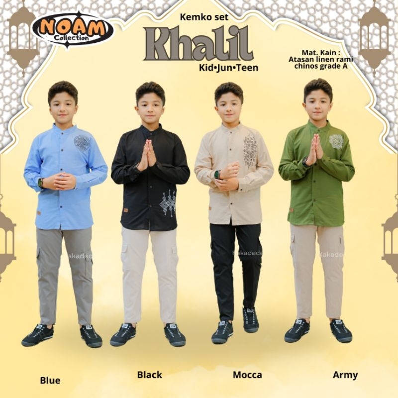 Jual Setelan Kemeja Panjang Anak Junior Tanggung Arlo, Randy dan Khalil ...