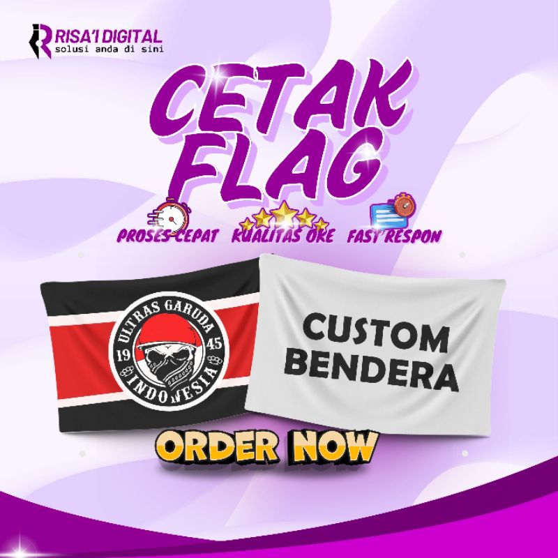 Jual CETAK BENDERA / CUSTOM FLAG / MINIFLAG | Shopee Indonesia