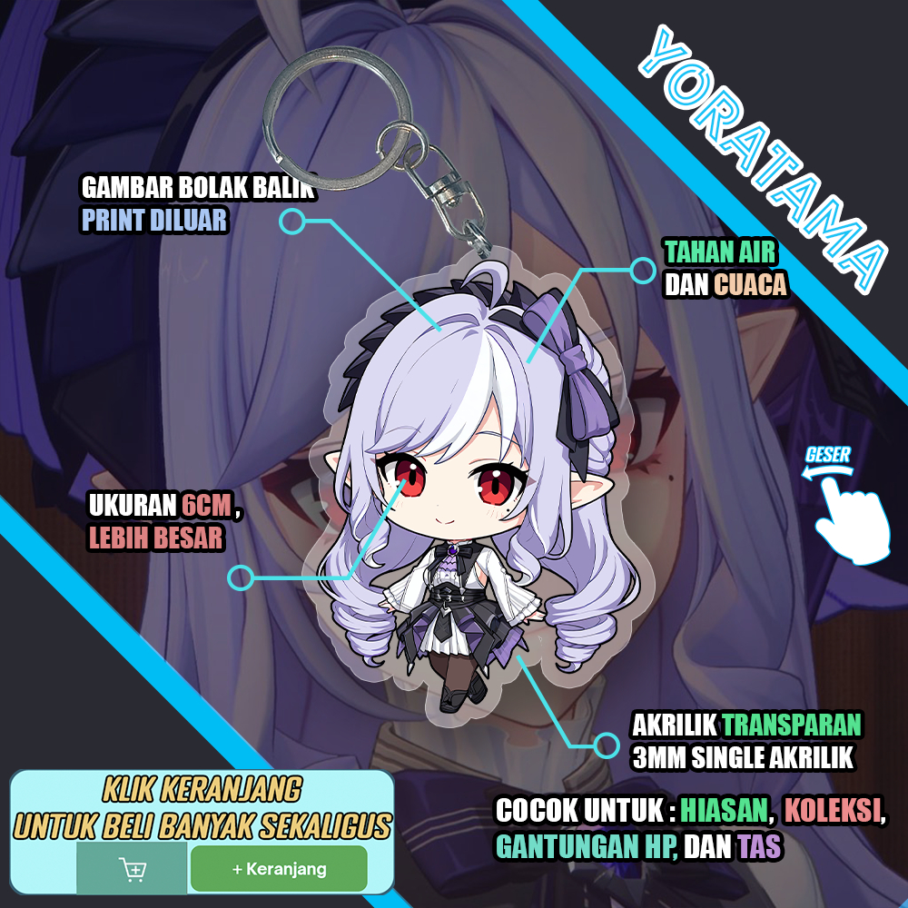 Jual Gantungan Kunci Vivian Zenless Zone Zero, Keychain Anime Lucu ...