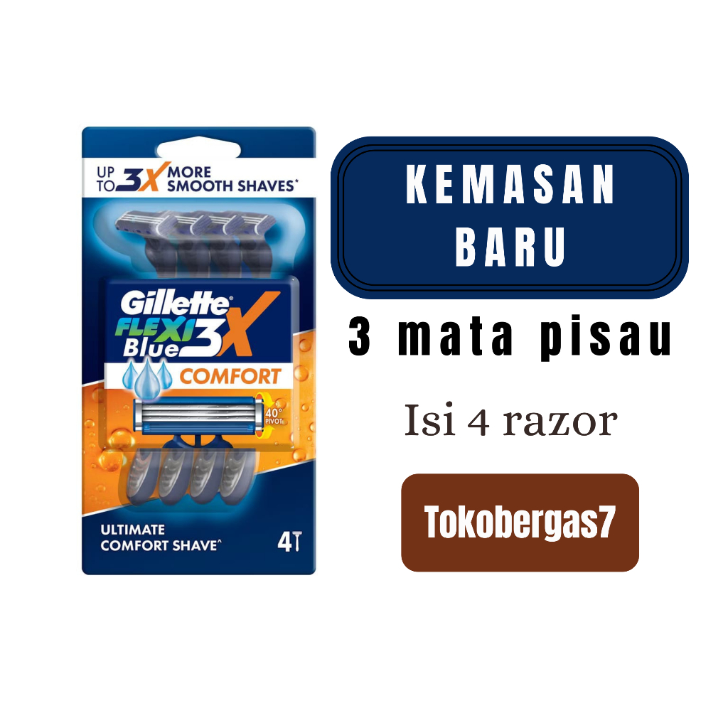 Jual Gillette alat cukur blue 3 razor pisau cukur isi 4 | Shopee Indonesia