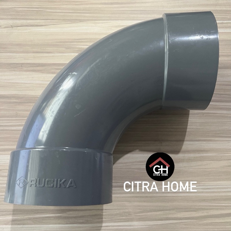 Jual Rucika Large Radius Elbow PVC (D-LL) 4” | Shopee Indonesia