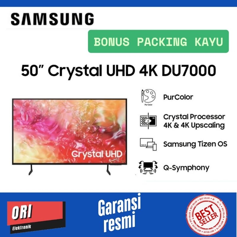 Jual SAMSUNG SMART TV 50" CRYSTAL UHD 4K 50DU7000 | Shopee Indonesia