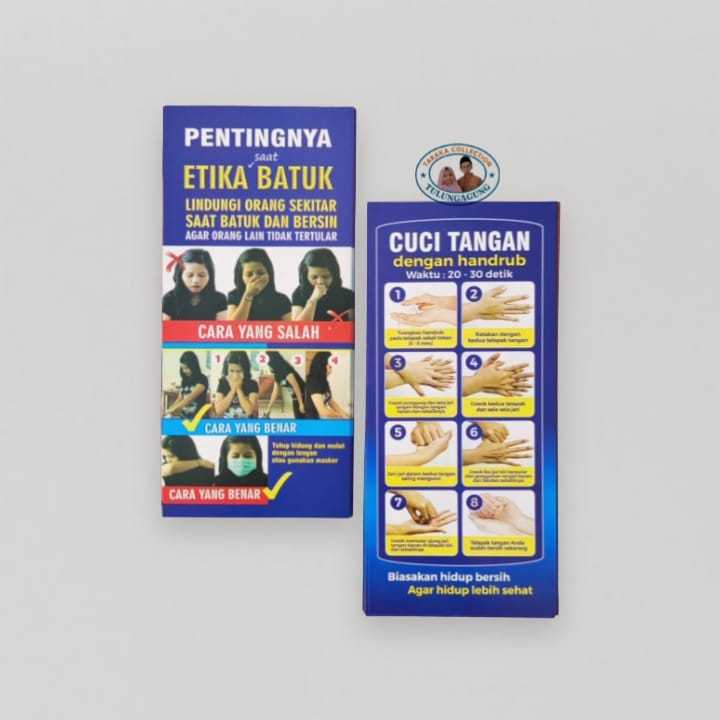 Jual Flyer Etika Batuk Dan Bersin | Flyer Cara Cuci Tangan | PHBS ...