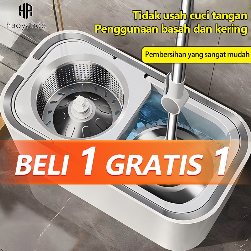 Jual stazan Alat Pel Lantai Mop Dengan Rol 360° Automatic Spin Mop Alat ...