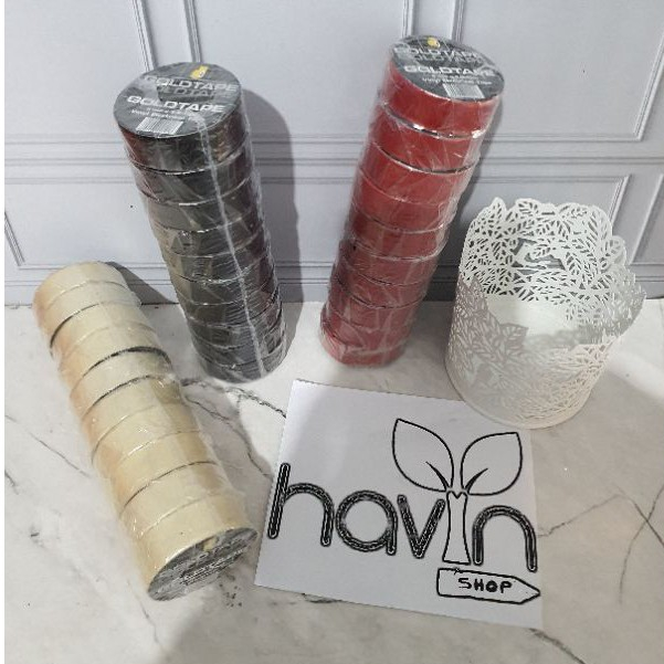 Jual (10pc) ISOLASI LISTRIK/VINYL ELECTRICAL TAPE/ISOLASI KABEL/SELOTIP ...