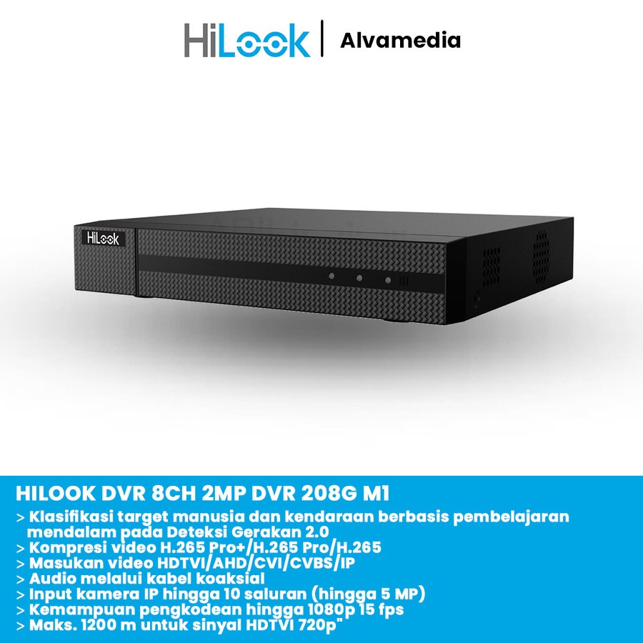 Jual MESIN CCTV DVR 8 CHANEL 2MP HILOOK DVR 208G M1/T BERGARANSI RESMI | Shopee Indonesia