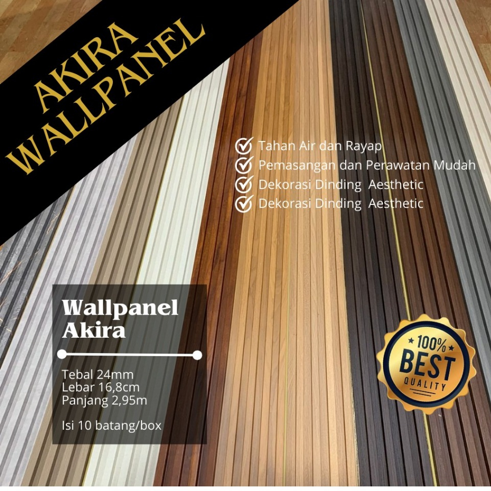 Jual LAIV PVC Wallpanel Akira Series Wood / Panel Kisi Kisi / Panel ...