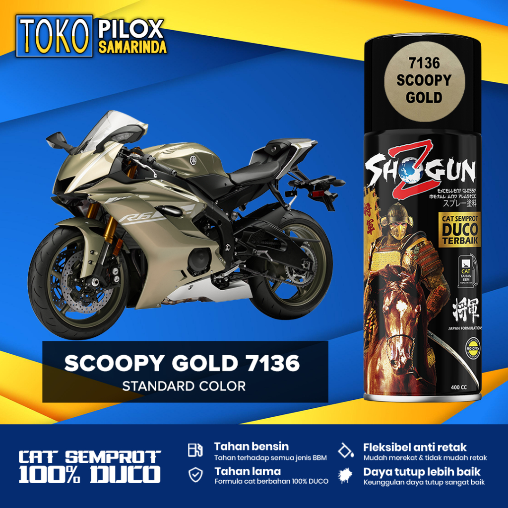 Jual Cat Semprot Pilox Scoopy Emas Glossy - Shogun Z Duco Scoopy Gold ...