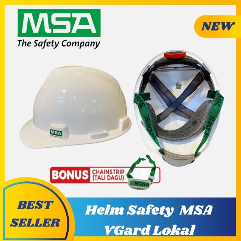 Jual Helm Safety Proyek MSA Vgard Lokal Fastrac + Talidagu | Shopee ...