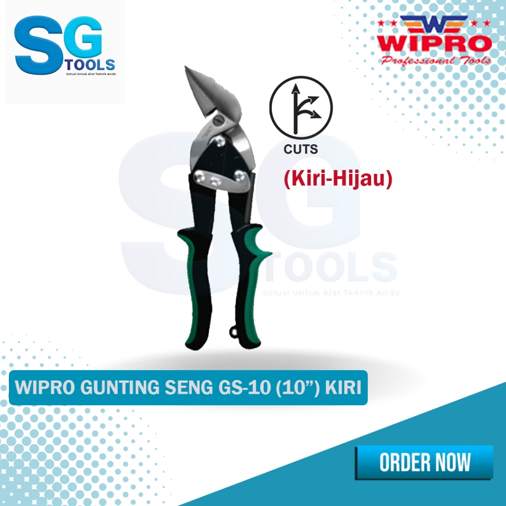 Jual Wipro Gunting Seng 10" - Gunting Seng Kanan Merah GS- 10-01 (10 ...
