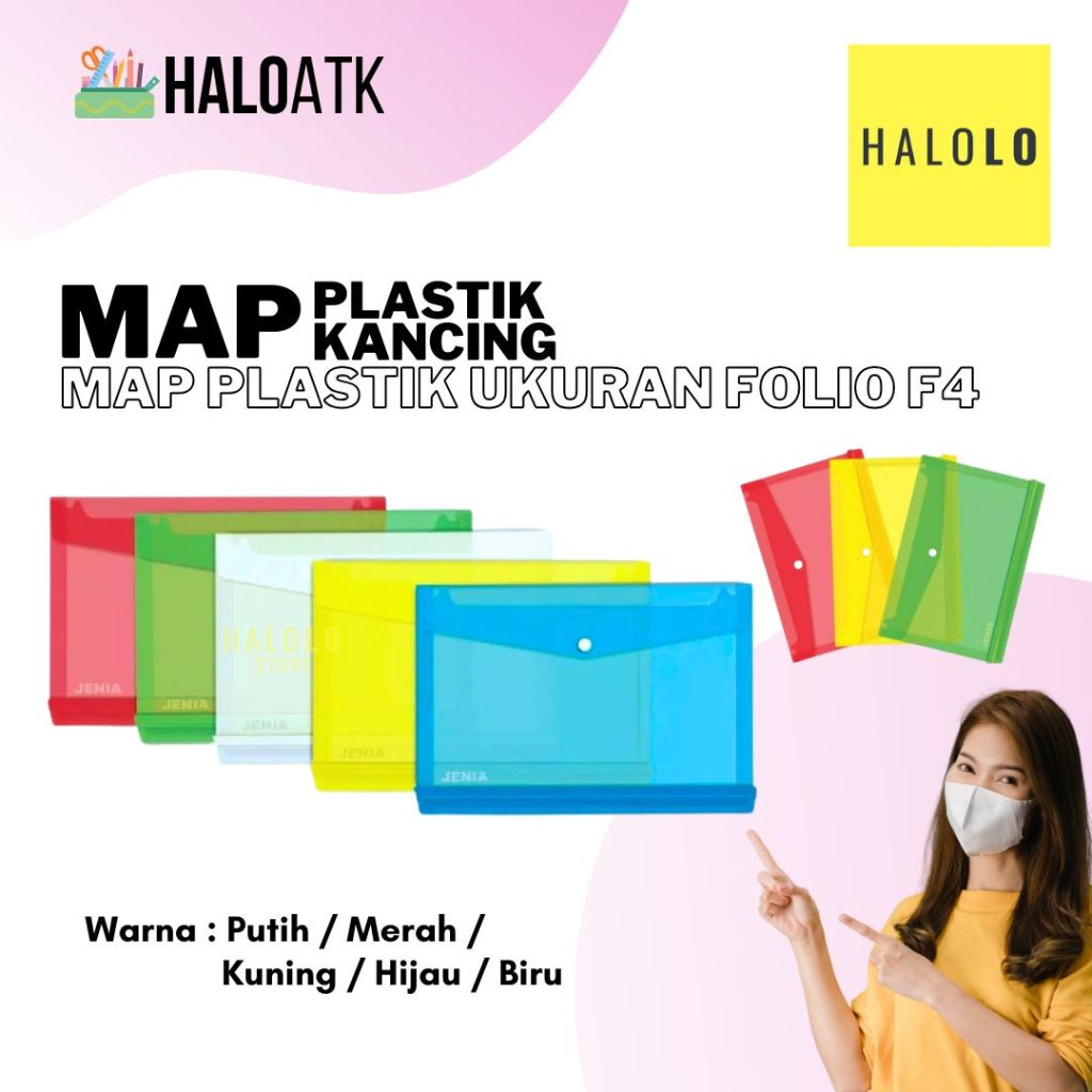 Jual Map Plastik Kancing Folio F4 Map Plastik Amplop Map Plastik ...