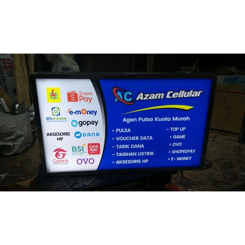 Jual NEON BOX KONTER 30X50 DESIGN BISA REQUEST SENDIRI | Shopee Indonesia