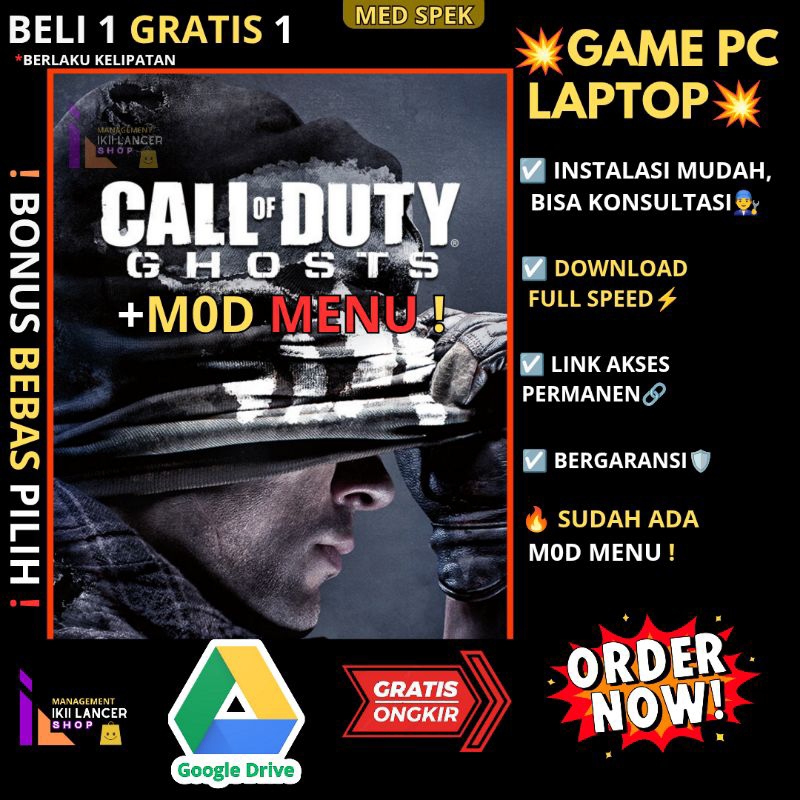 Jual COD GHOSTS - PC LAPTOP GAMES - CARA INSTALL MUDAH! | Shopee Indonesia