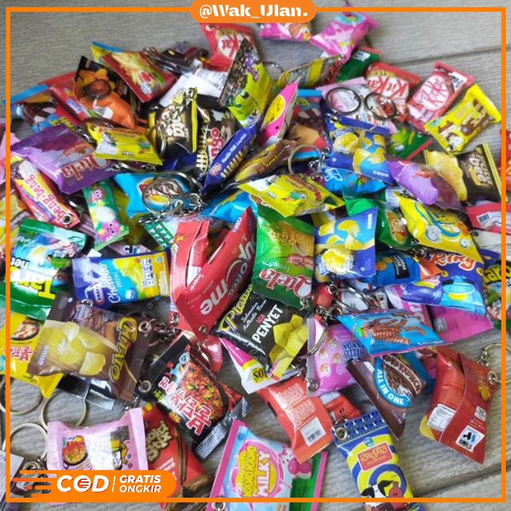 Jual Gantungan Kunci gantungan tas Snack Cemilan Makanan Ringan Ganci ...