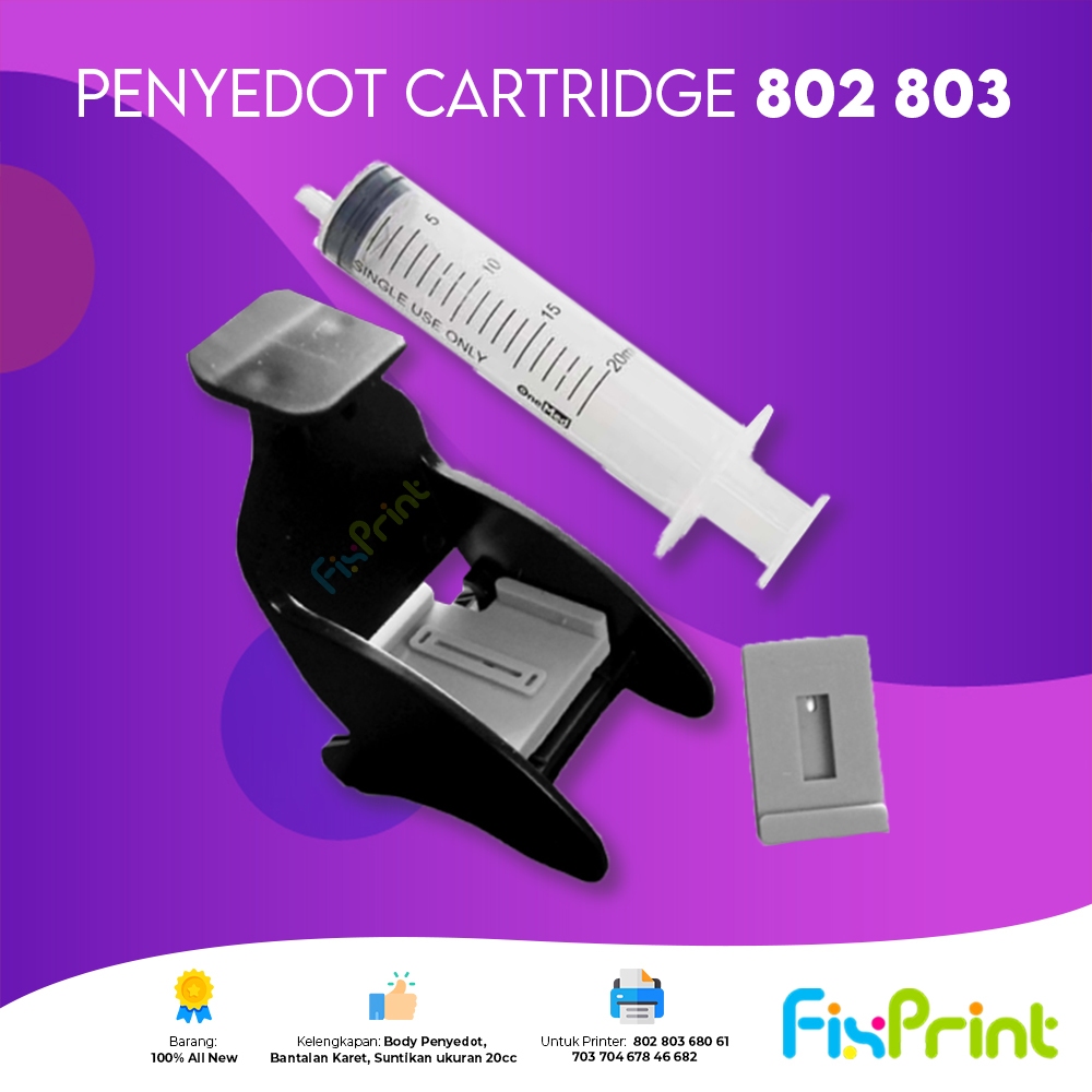 Jual FixPrint Refill Kit 680 682 Toolkit Tinta Cartridge Infus 678 703 ...