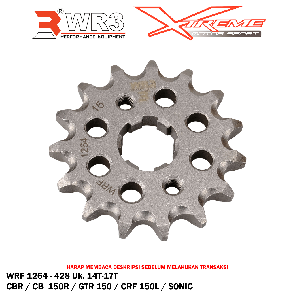 Jual Gear Depan WR3 CBR 250RR / GTR CB 150 R CRF 150L Sonic / R15 R15M ...