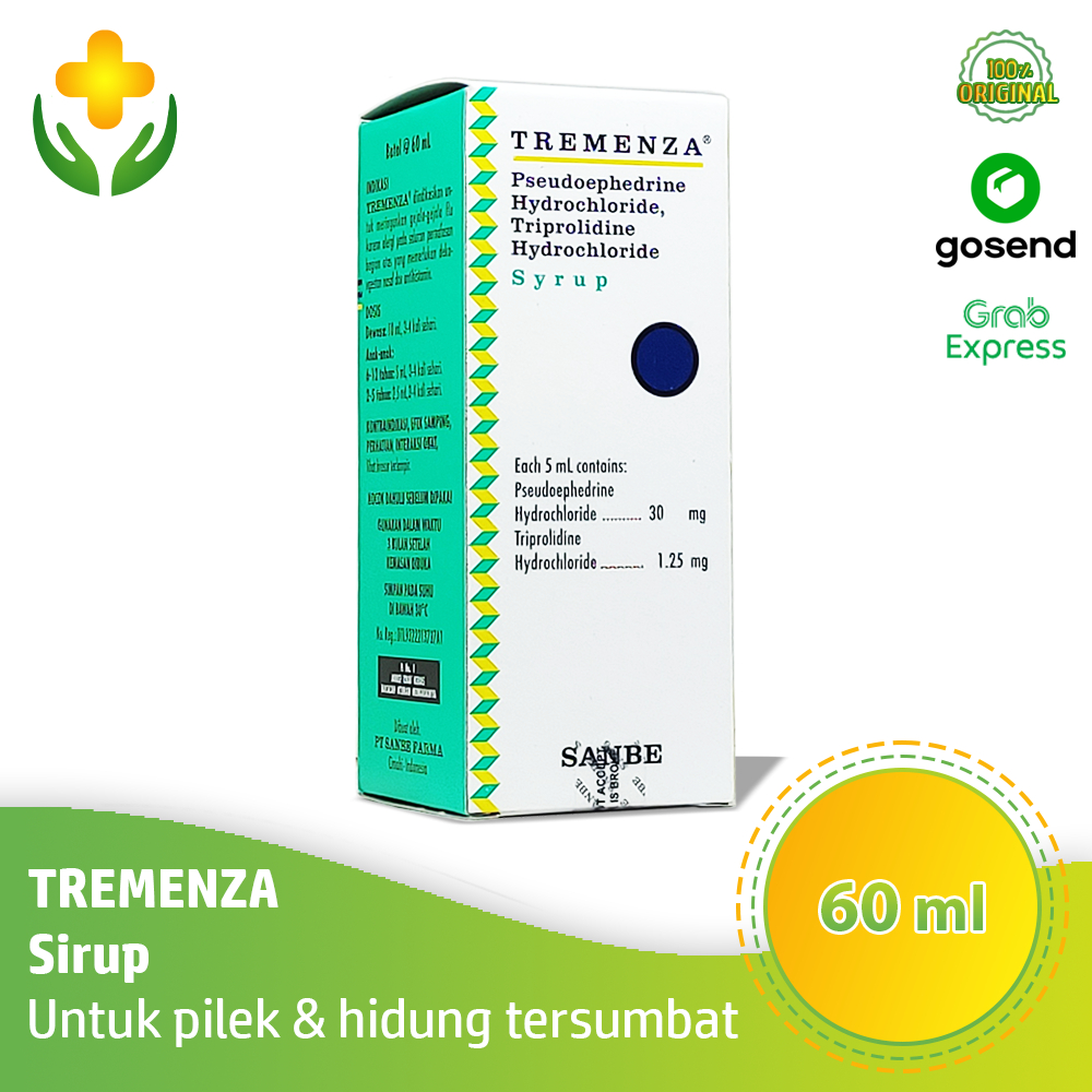 Jual Tremenza Sirup 60 ml Obat Pilek Anak Hidung Tersumbat Anak ...