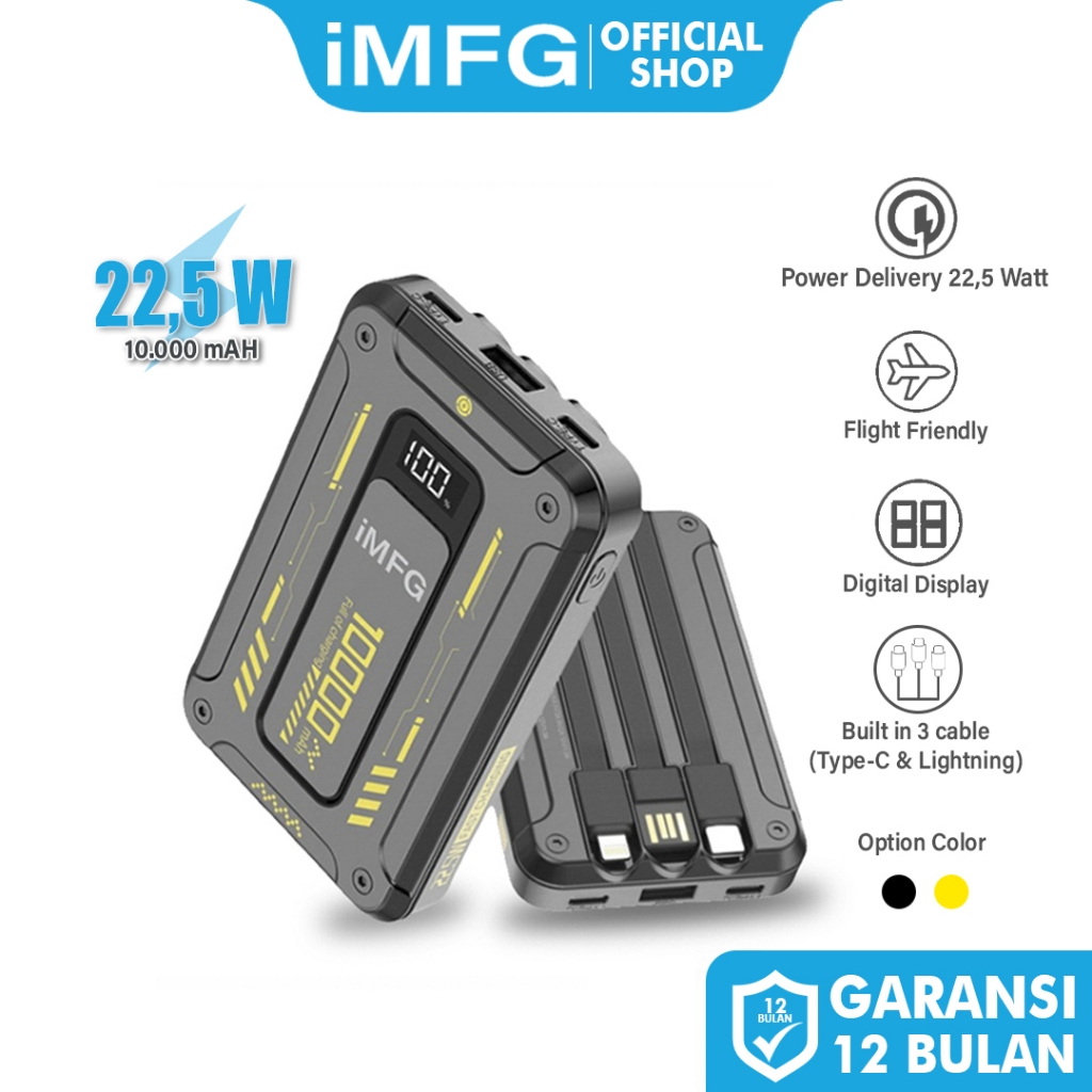 Jual iMFG I-PD101 Power Bank 10.000MAH 22,5W Fast Charging Flight ...