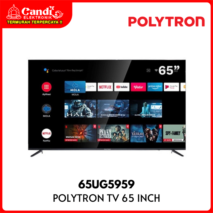 Jual TV POLYTRON 65UG5959 65 Inch 4K UHD Smart Google TV 65UG UG5959 ...