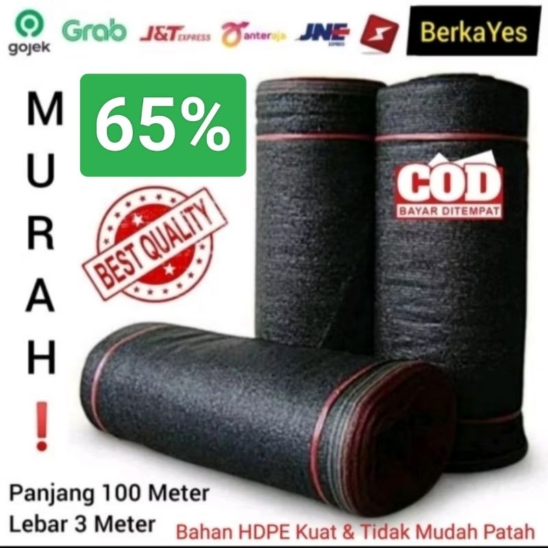 Jual 1 Roll Rol Gulung Jaring Paranet 65% Jaring Taman Garasi Shade Net ...