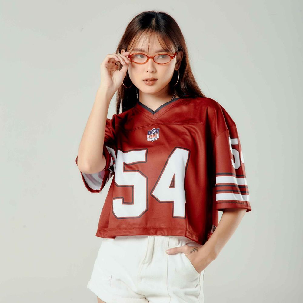 Jual Saint Culture / Red Crop 54 / Croptop Jersey Vintage Oversize ...