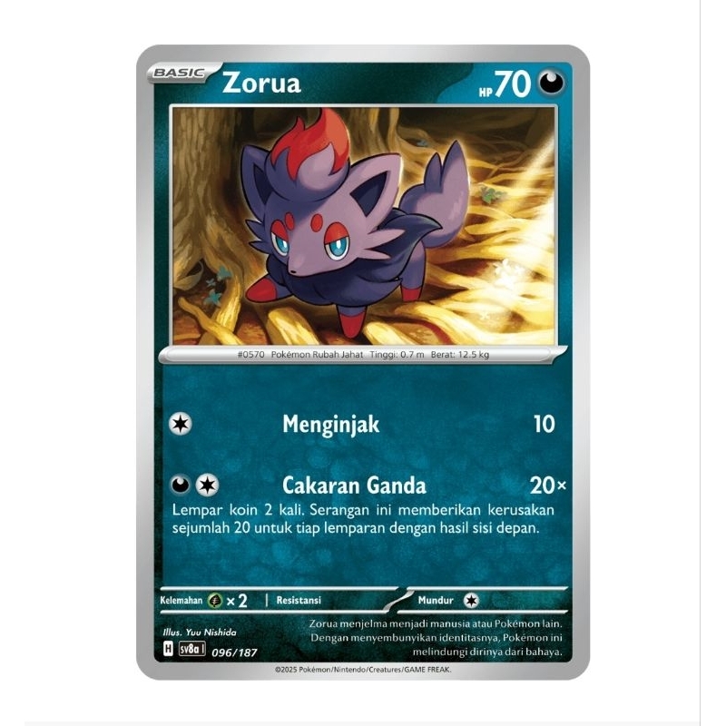 Jual Kartu Pokemon Festival Terastal - Zorua sv8a 096 /187 | Shopee Indonesia