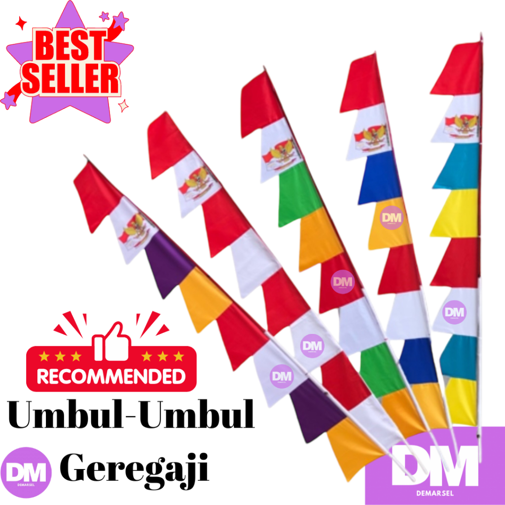 Jual DEMARSEL Bendera Umbul Umbul warna warni sablon garuda | Shopee Indonesia