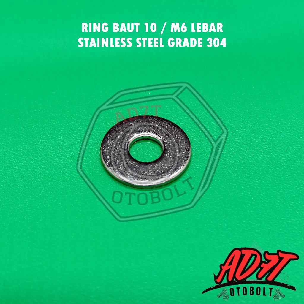 Jual Ring baut 10 / m6 lebar Stainless Steel | Shopee Indonesia