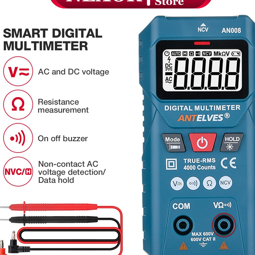 Jual KI3 NEXOR AN multimeter 6V SMART Dital Multi Meter ACDC 4 Counts ...