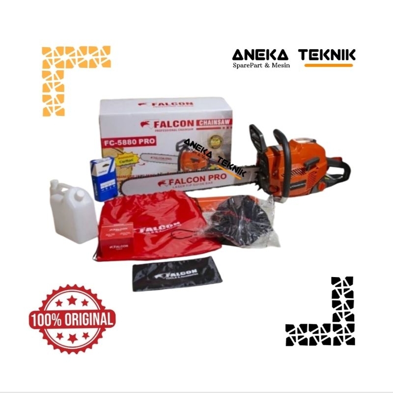 Jual Mesin Gergaji Kayu Chainsaw Senso Sinso Asli Falcon Pro 5880 Bar ...