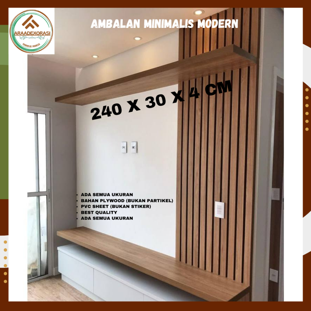 Jual 240 x 30 x 4 Rak ambalan dinding panjang minimalis serba guna ...