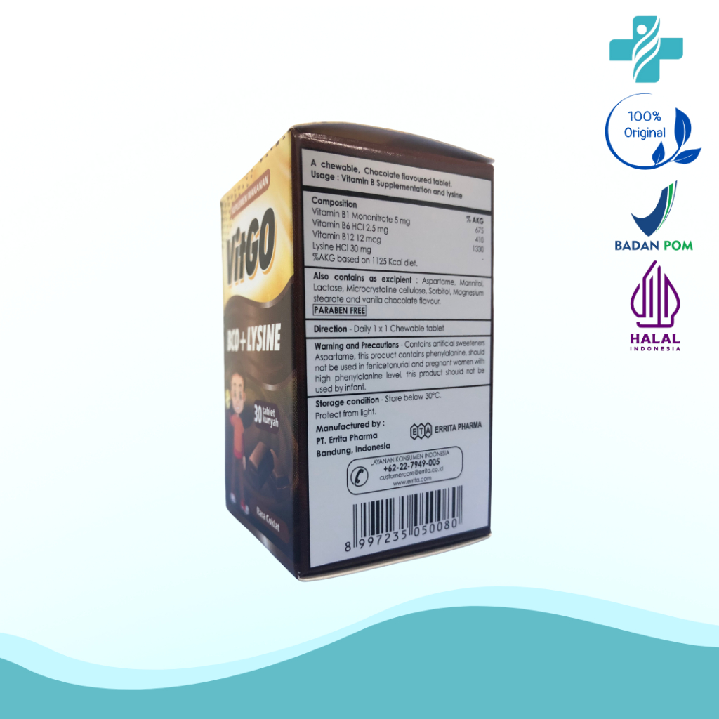 Jual Vitgo isi 30 Chewable Rasa Cokelat dan Lysine untuk Anak | Shopee ...