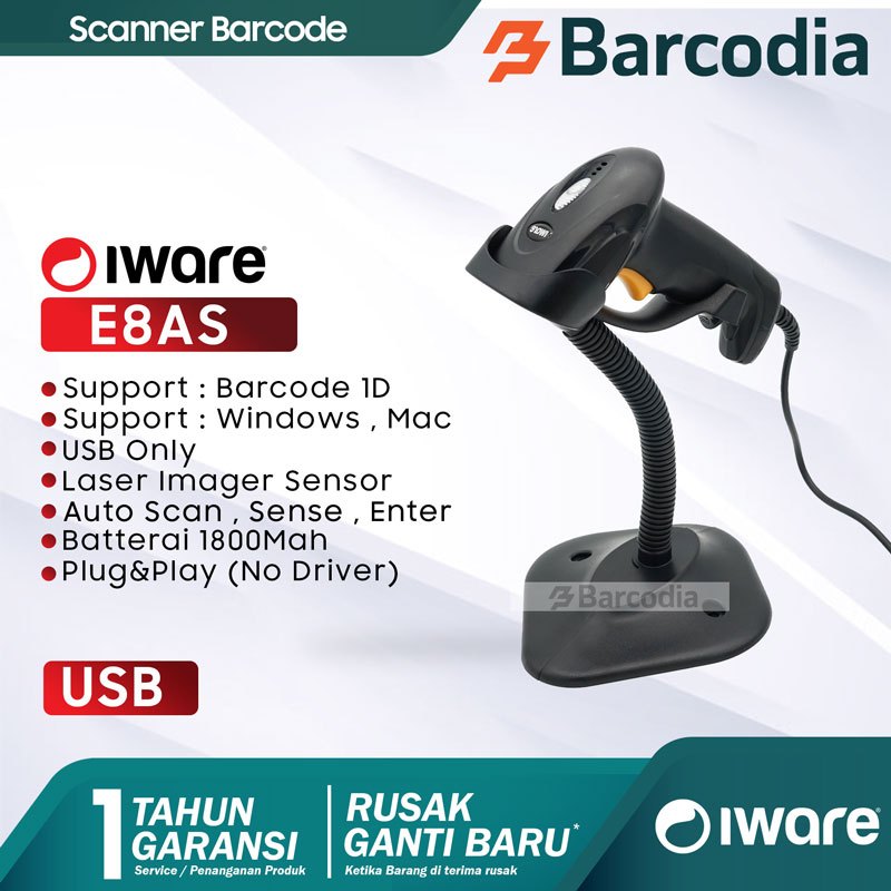 Jual BARCODIA Scanner Barcode 1D 2d Iware Usb Bluetooth Wireless ...