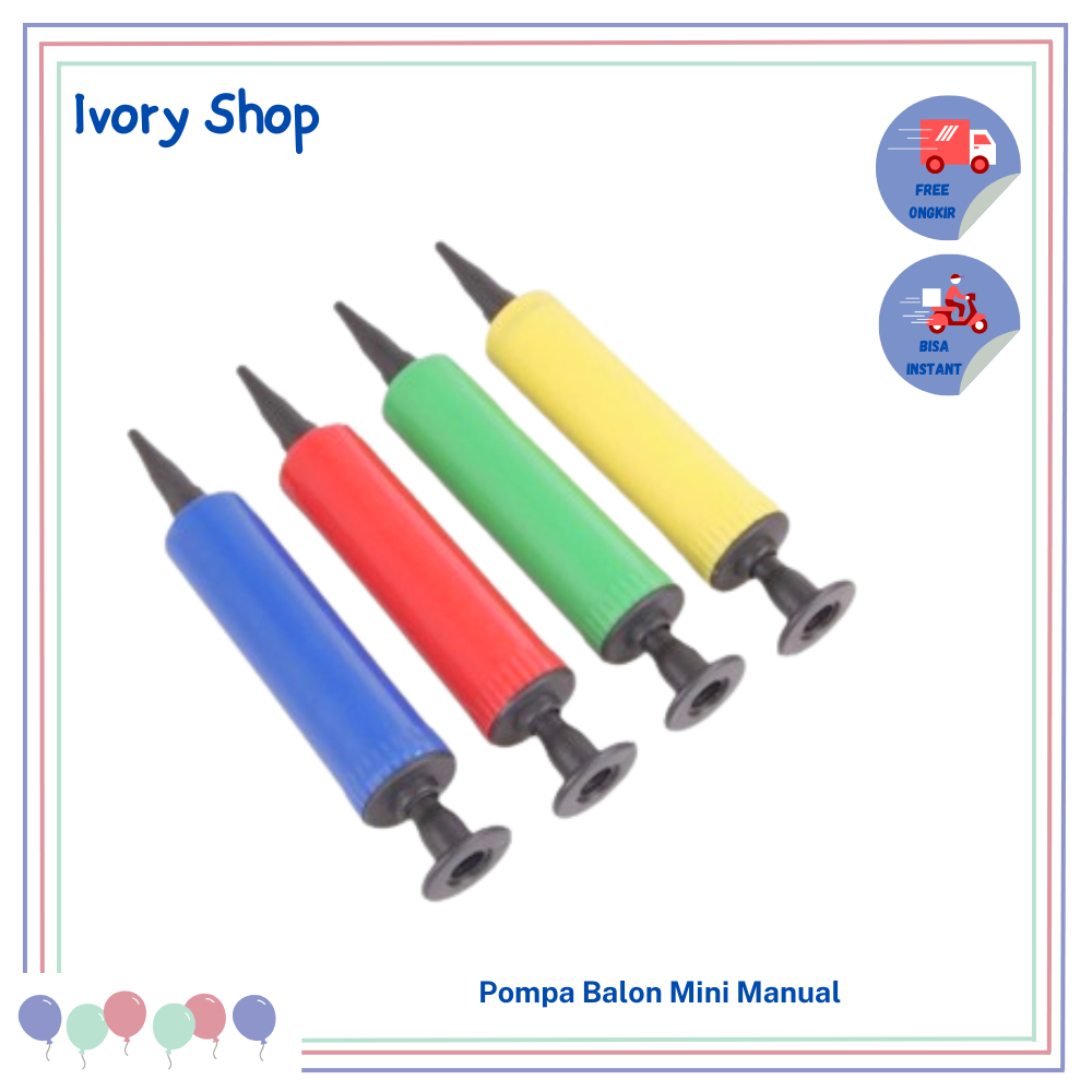 Jual Pompa Balon Mini Manual Hand Pump Balon Latex Pentil Twist Foil ...
