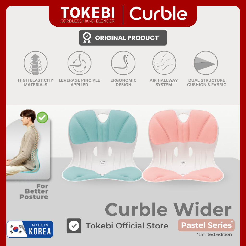 Jual CURBLE Posture Chair WIDER - Pastel Limited Edition | Shopee Indonesia
