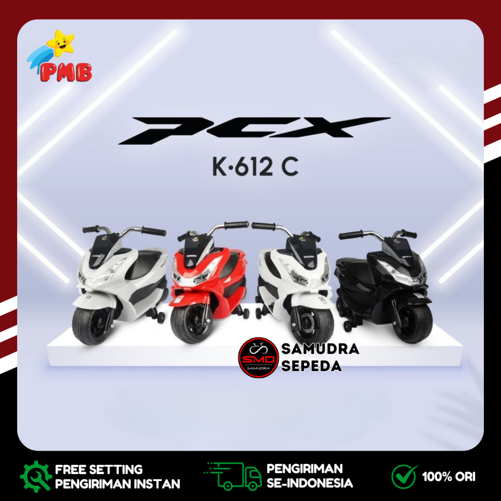 Jual Motor Aki Mainan Anak Cas PMB PCX CBR NMAX SCOOPY K611 K612 K613 ...