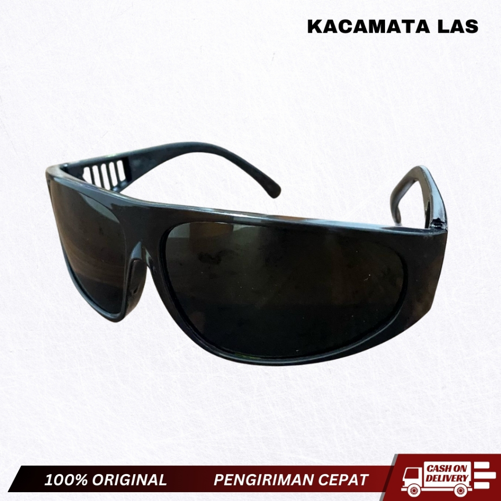 Jual KACAMATA LAS SAFETY HITAM PEKAT ANTI RADIASI / ANTI PECAH HITAM ...