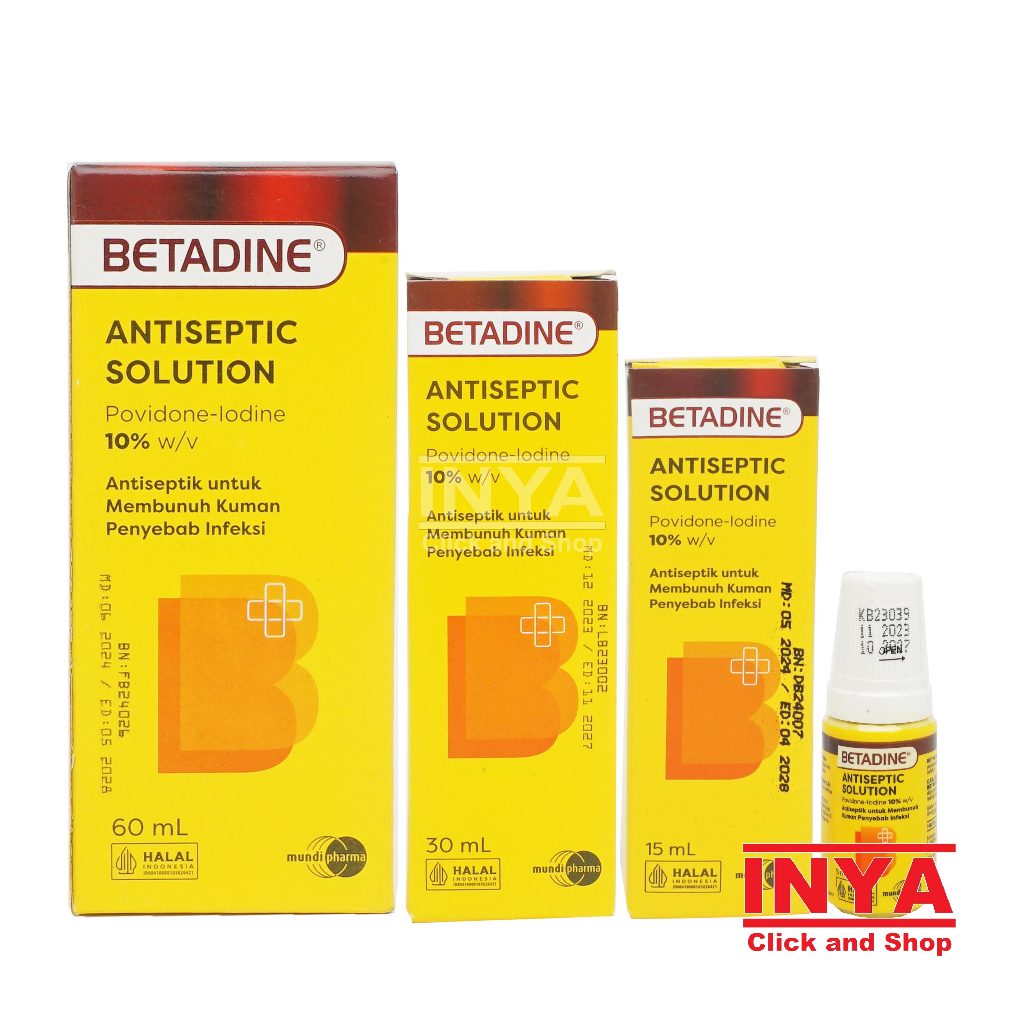 Jual BETADINE ANTISEPTIC SOLUTION - Obat Luka - Antibakteri - Infeksi - P3K | Shopee Indonesia