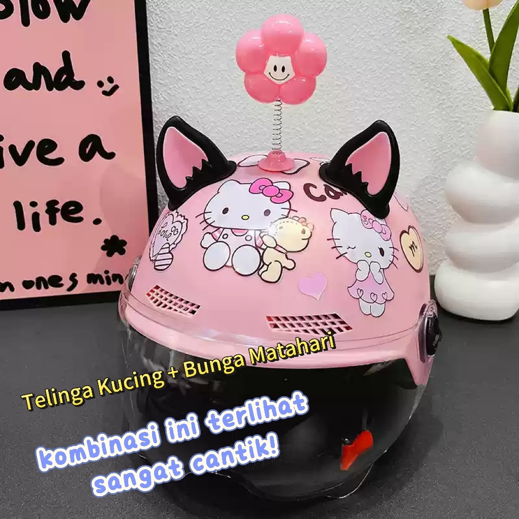 Jual Dekorasi Helm Telinga Kucing/Aksesoris Helm Lucu/Tahan Lama/Tanpa ...