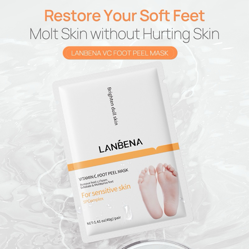 Jual LANBENA Foot Mask Vit c Masker Kaki Untuk Spa Kaki Exfloating ...