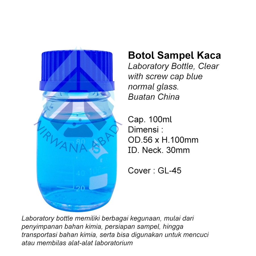 Jual Botol Sampel 100ml Bening RRC | Lab Bottle Clear | reagen | Shopee ...
