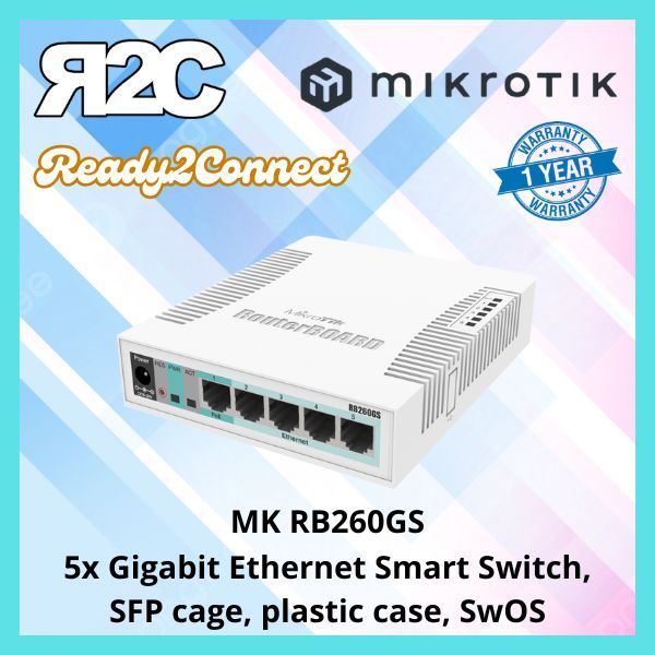 Jual MIKROTIK RB260GS Router 5x Gigabit Ethernet Smart Switch | Shopee ...