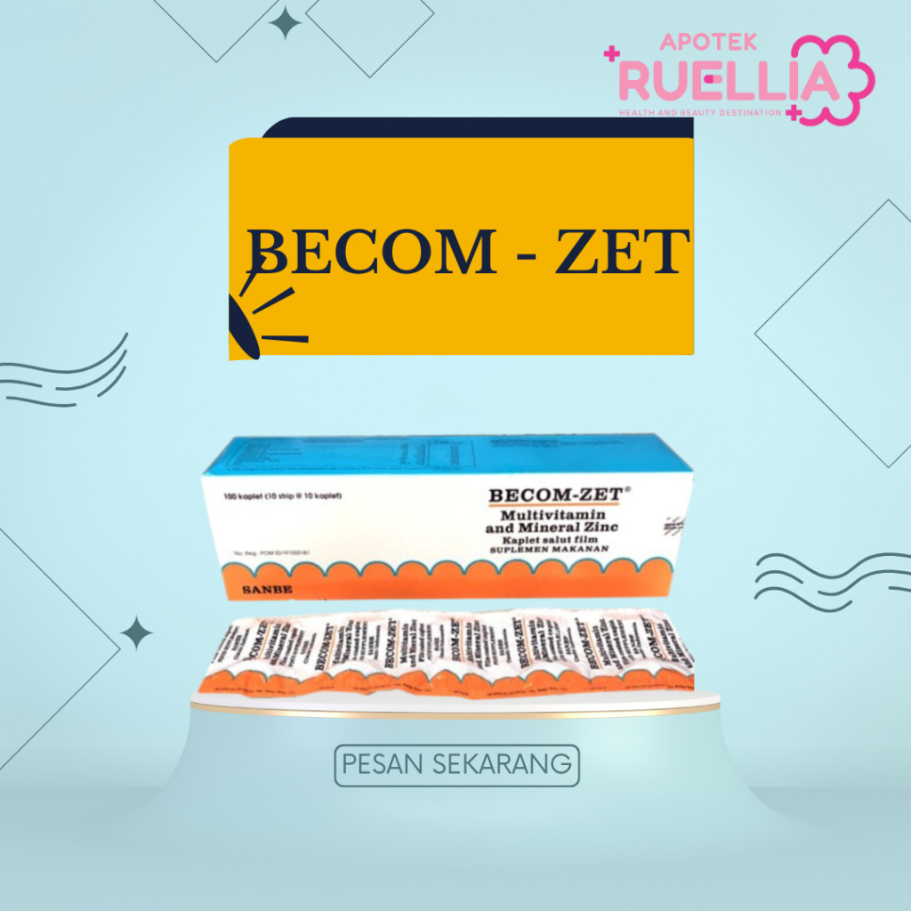 Jual BECOM - ZET MULTIVITAMIN STRIP ISI 10 TABLET | Shopee Indonesia