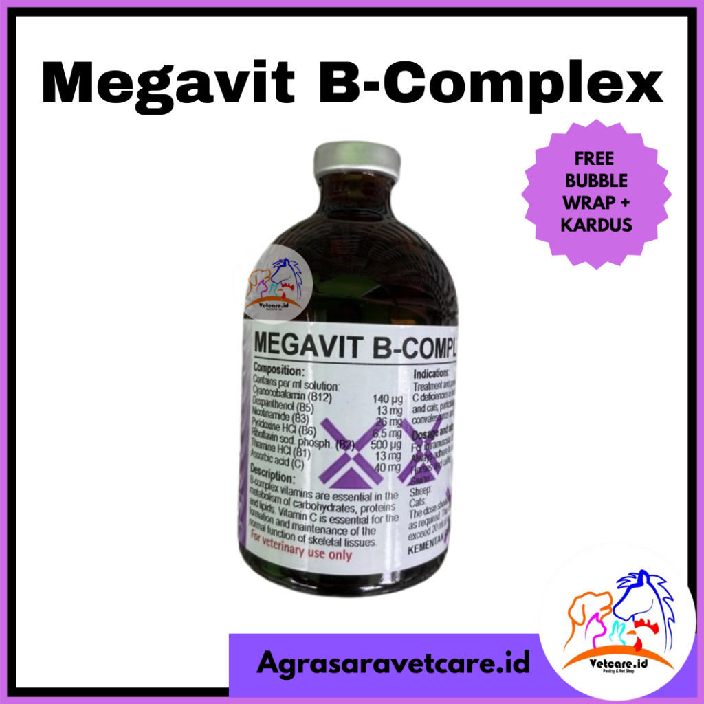 Jual MEGAVIT B COMPLEX + VITAMIN C INJEKSI 100 ML | Shopee Indonesia