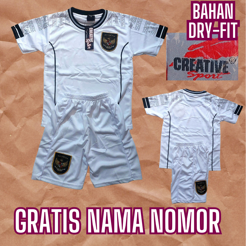 Jual BAJU TIMNAS INDONESIA PUTIH/stelan Jersey baju bola Timnas indonesia full printing | Shopee ...