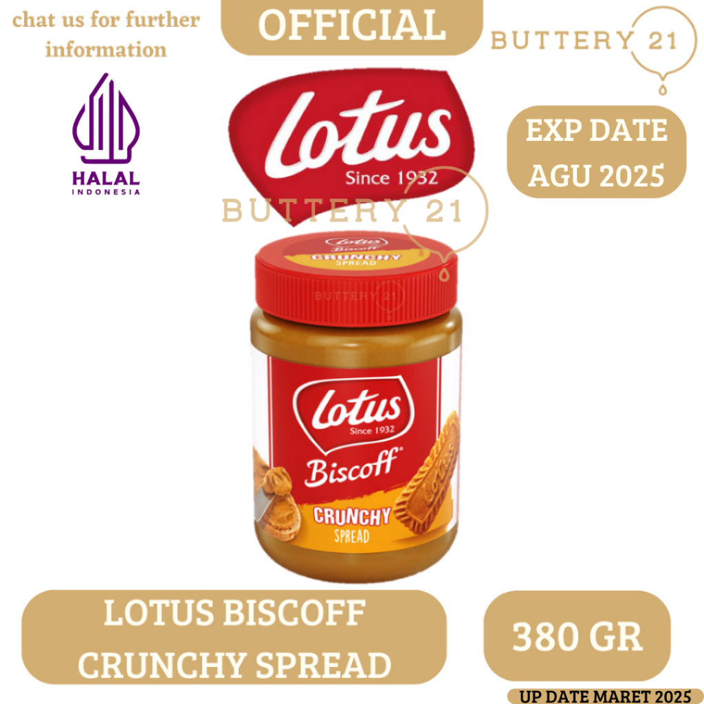 Jual LOTUS BISCOFF CRUNCHY SPREAD 380 GR/SELAI LOTUS CRUNCHY 380 GR ...