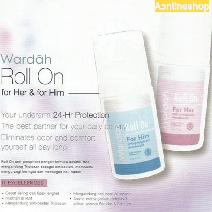 Jual AS Wardah Roll On Deodorant Wangi For Him dan For Her untuk Pria ...
