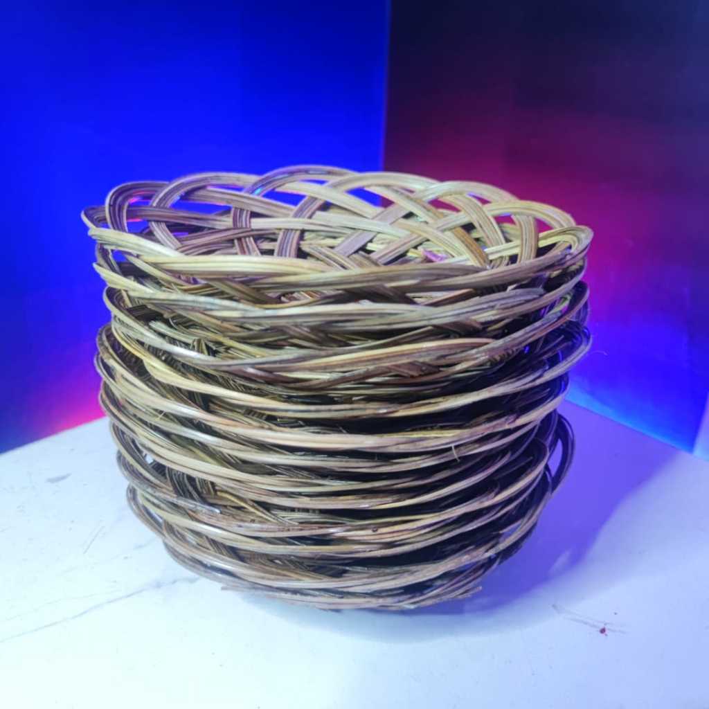 Jual ( DAPAT 12 PCS ) Piring Rotan Piring Rotan Anyam Piring Lidi ...