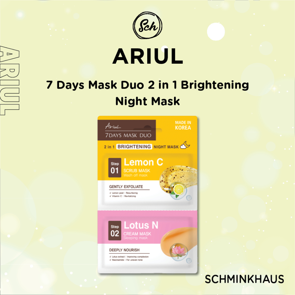Jual ARIUL 7 Days Mask Duo 2 in 1 Brightening Night Mask | Shopee Indonesia